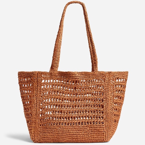 Madewell | Bags | Madewell Open Crochet Straw Packable Tote | Poshmark